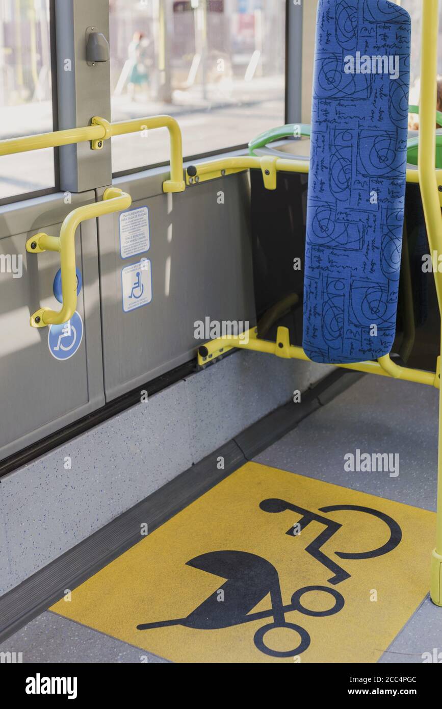 Disability access area bus hi-res stock photography and images - Alamy