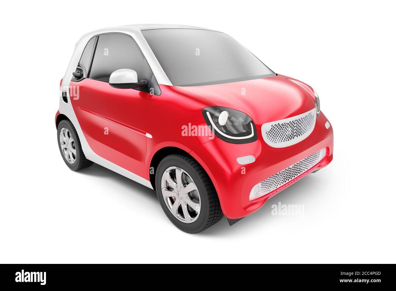 Front view of eco red concept car on white background Stock Photo - Alamy