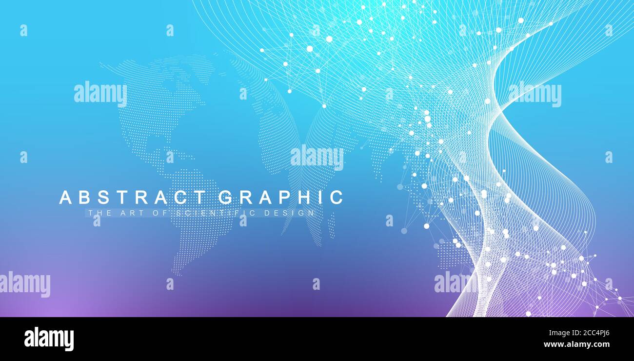 Big Genomic Data Visualization. DNA helix, DNA strand, DNA Test. CRISPR ...