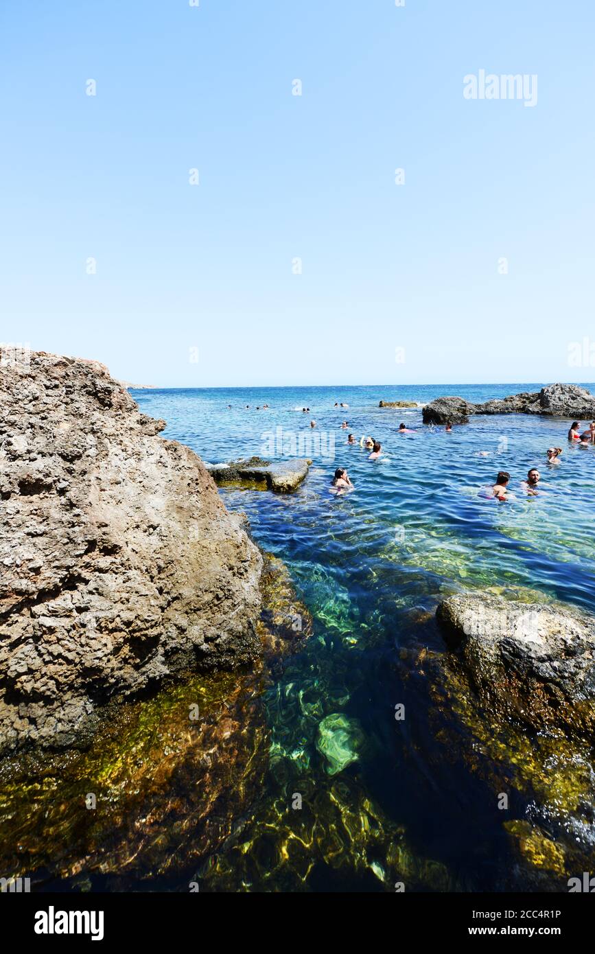 The beautiful Għar Lapsi beach in Malta Stock Photo - Alamy