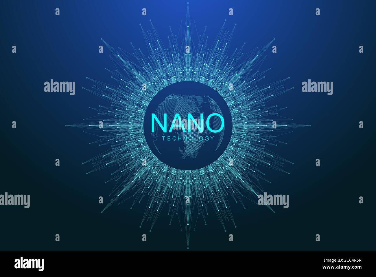 Nano technologies abstract background. Cyber technology concept ...