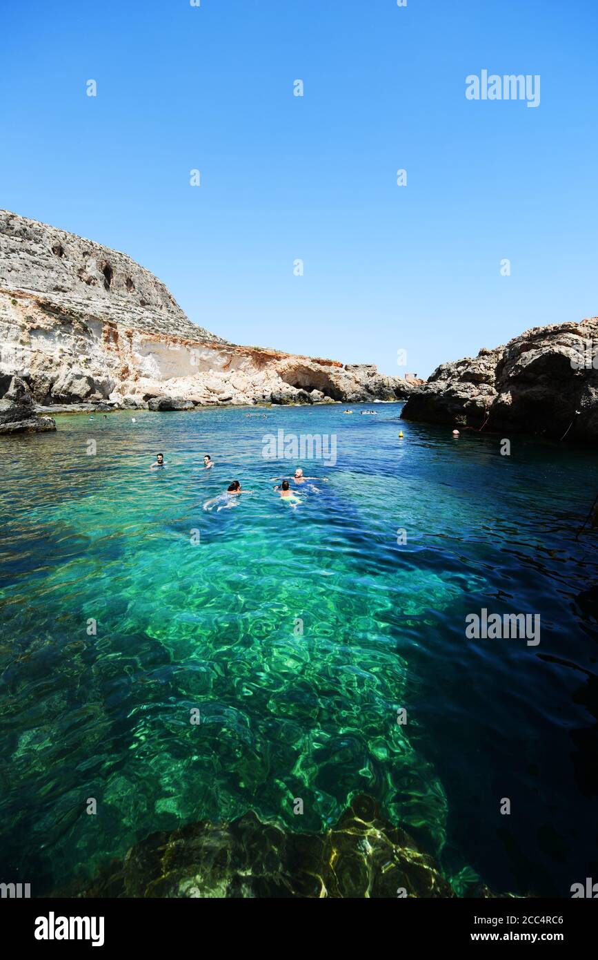The beautiful Għar Lapsi beach in Malta Stock Photo - Alamy