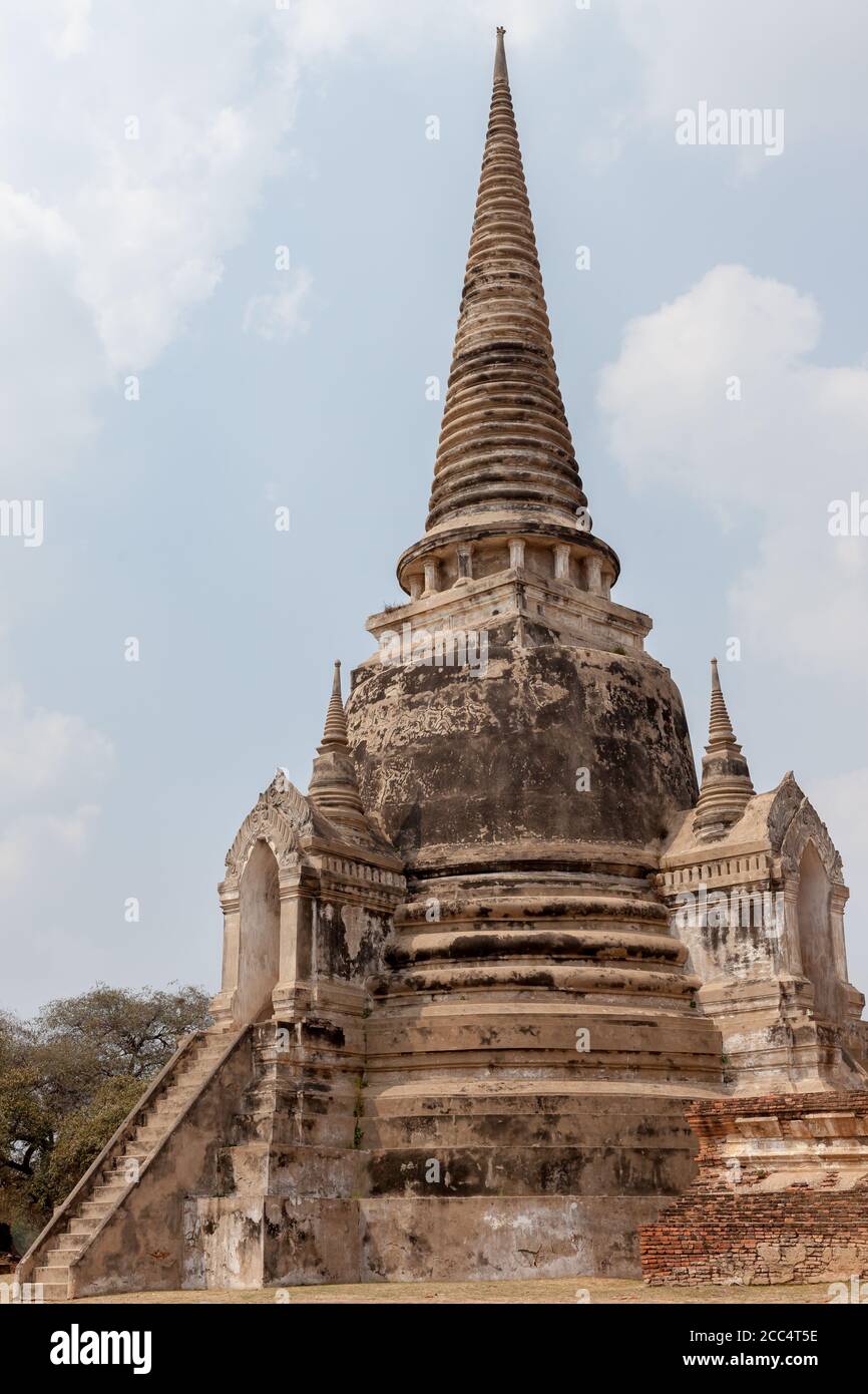 AYUTTHAYA, THAILAND - 2015 February. Traditional Stupa building at Wat ...