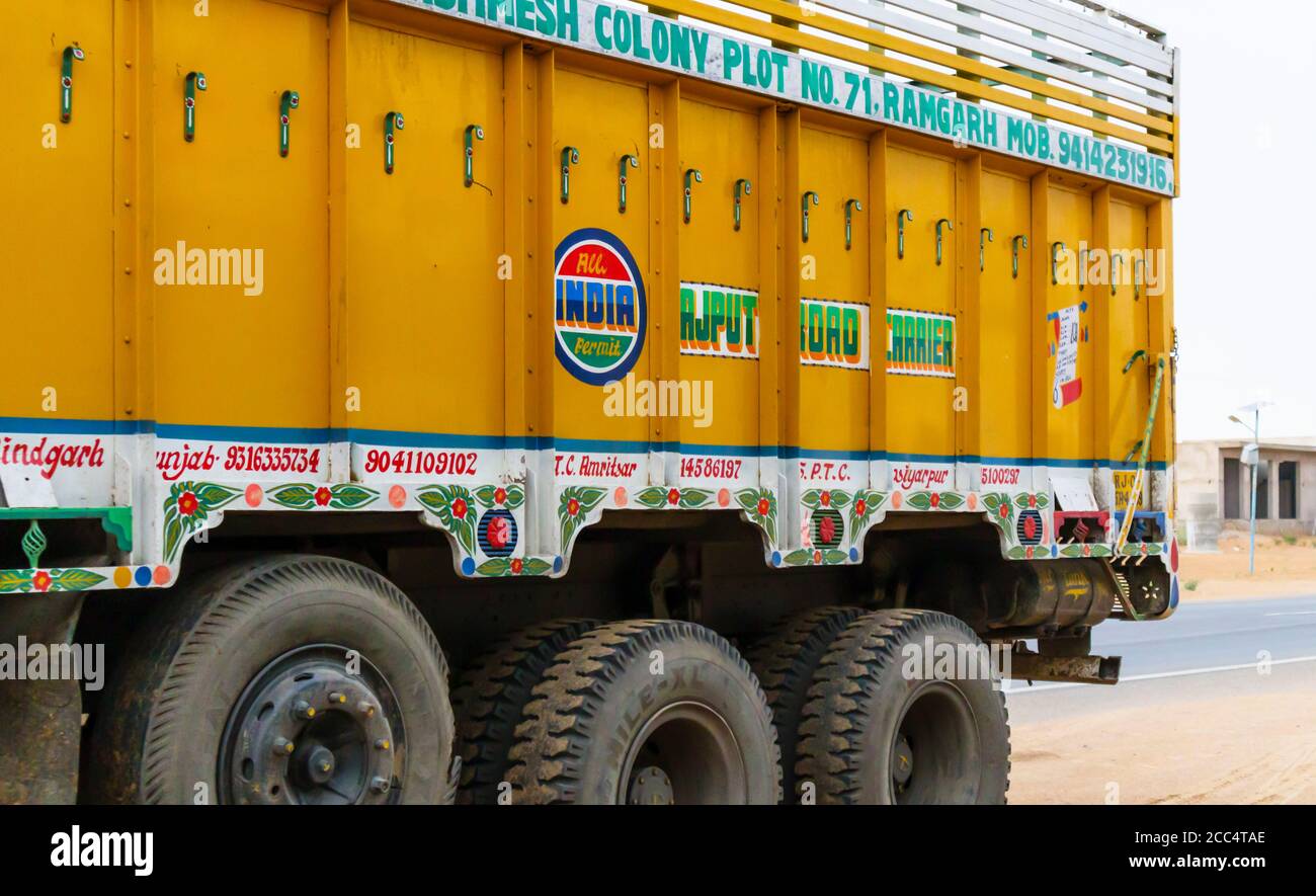 Indian Tata Truck Side View