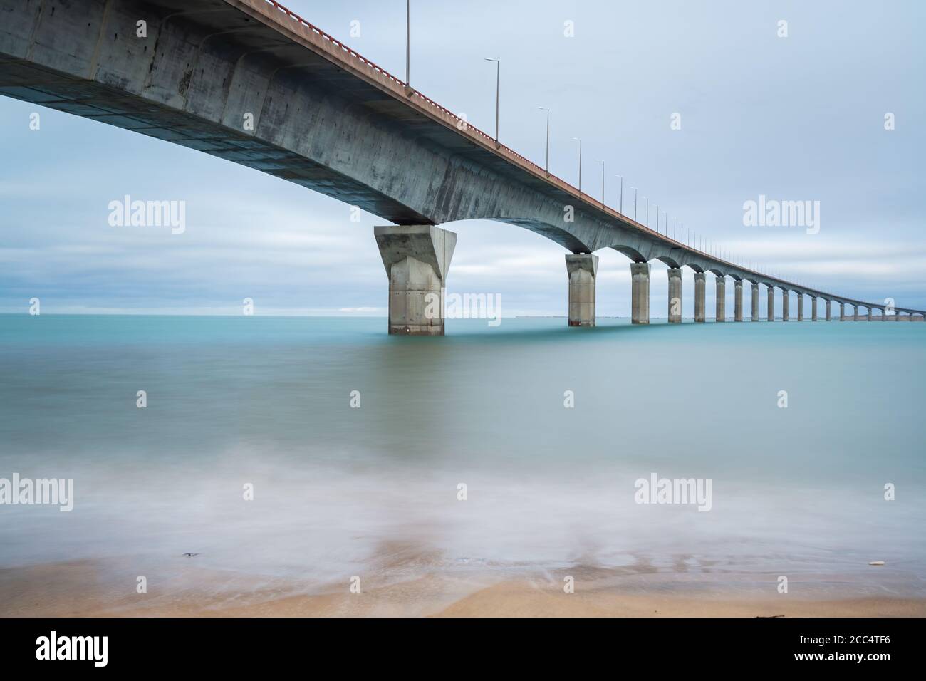 Long Exposure Bridge to Ile de Re, France Stock Photo - Alamy
