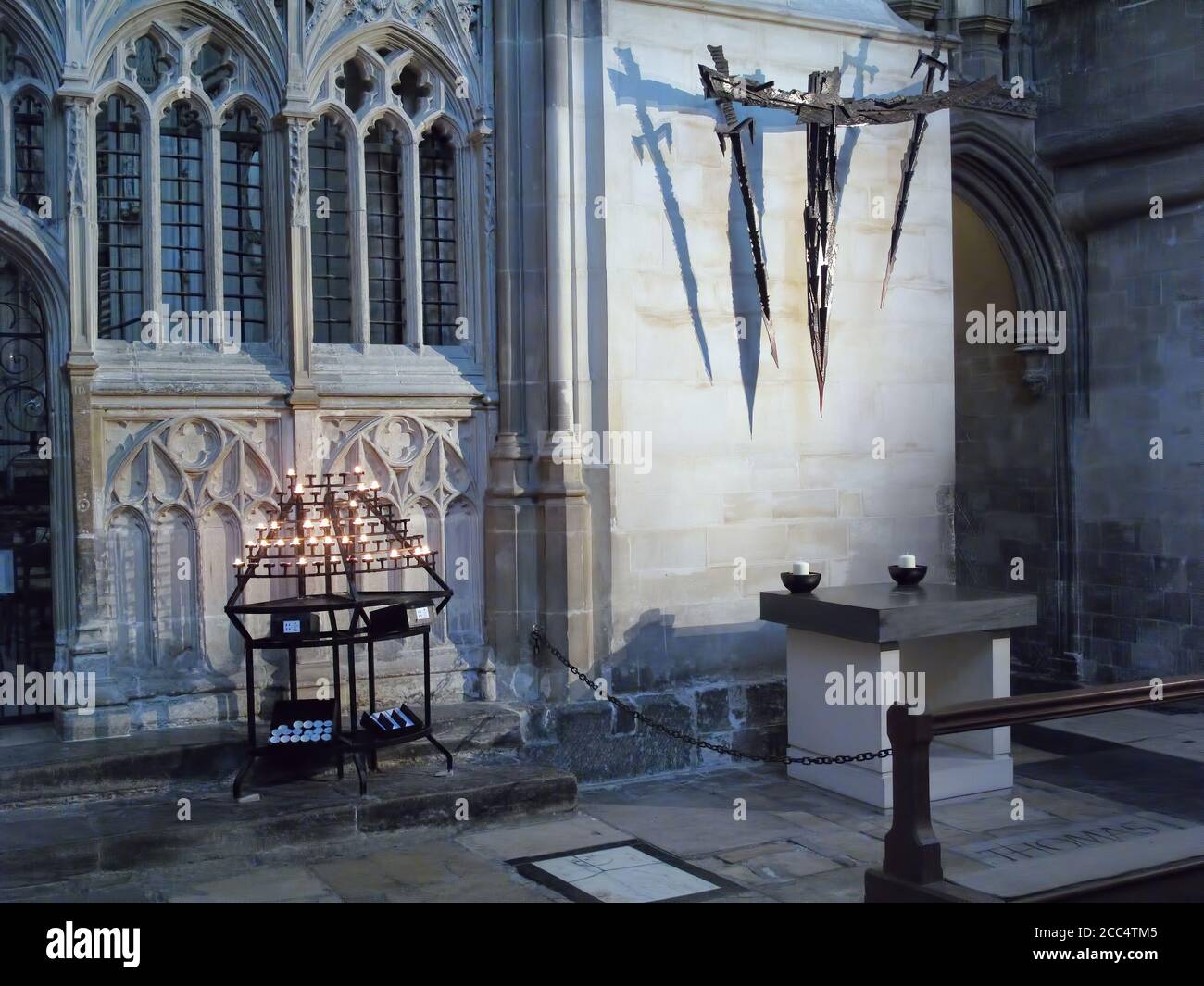 An altar marks the spot of the martyrdom of Saint Thomas Beckett ...