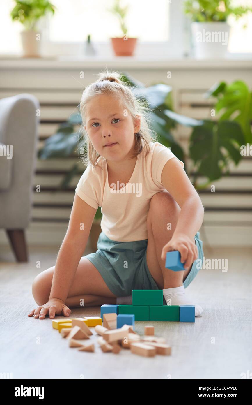 Child down syndrome blocks hi-res stock photography and images - Alamy