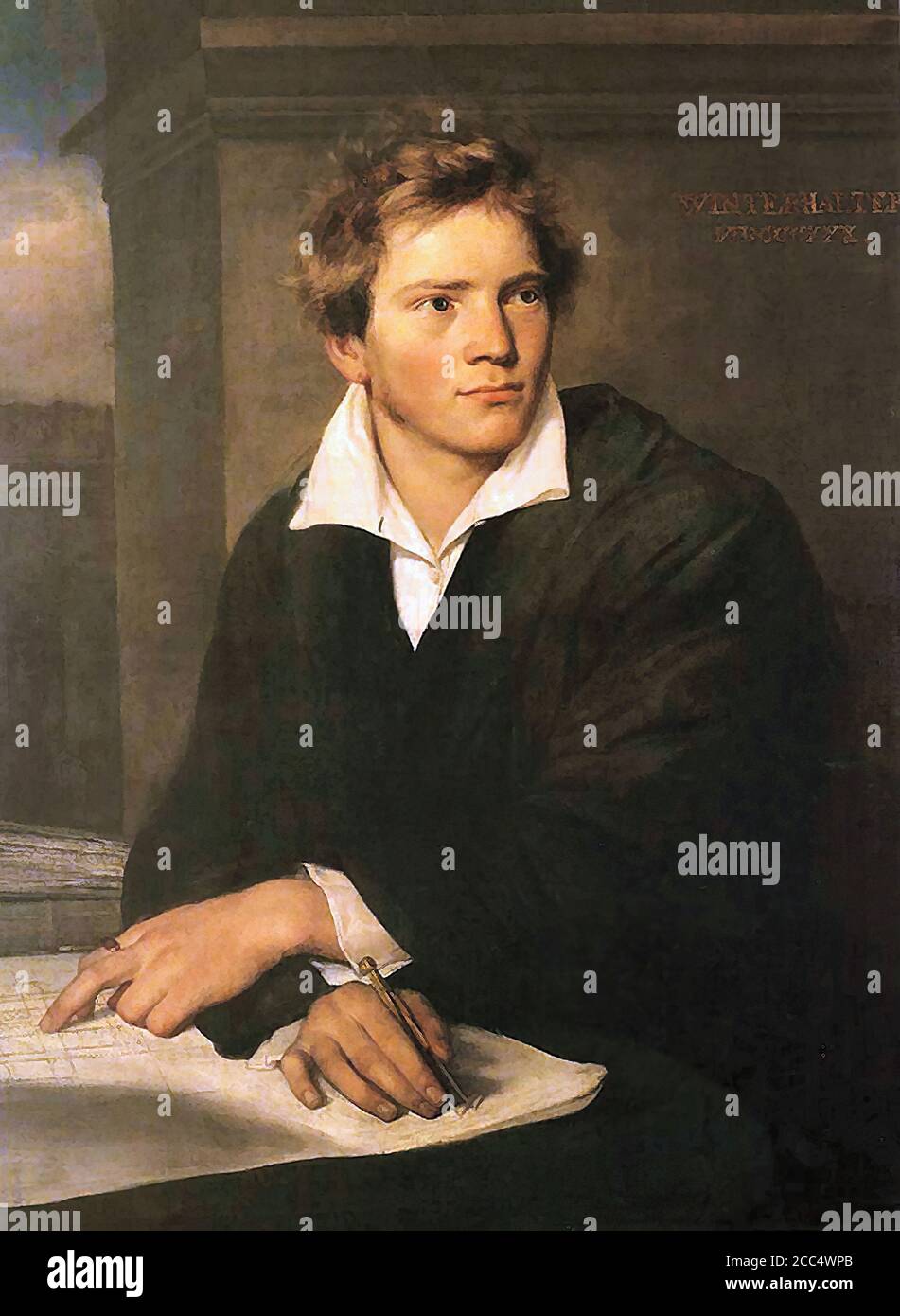 Winterhalter Franz Xavier - Portrait of a Young Architect Prob.Karl ...