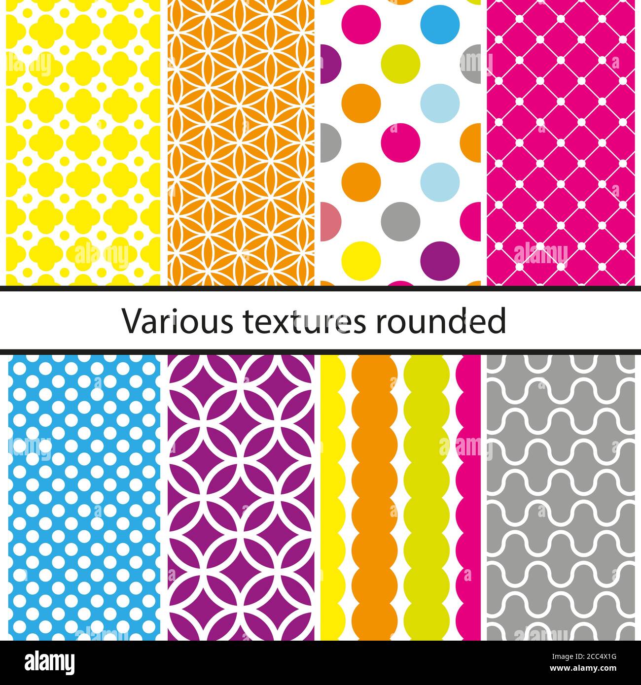 Colorful backgrounds with different geometric patterns Stock Photo - Alamy