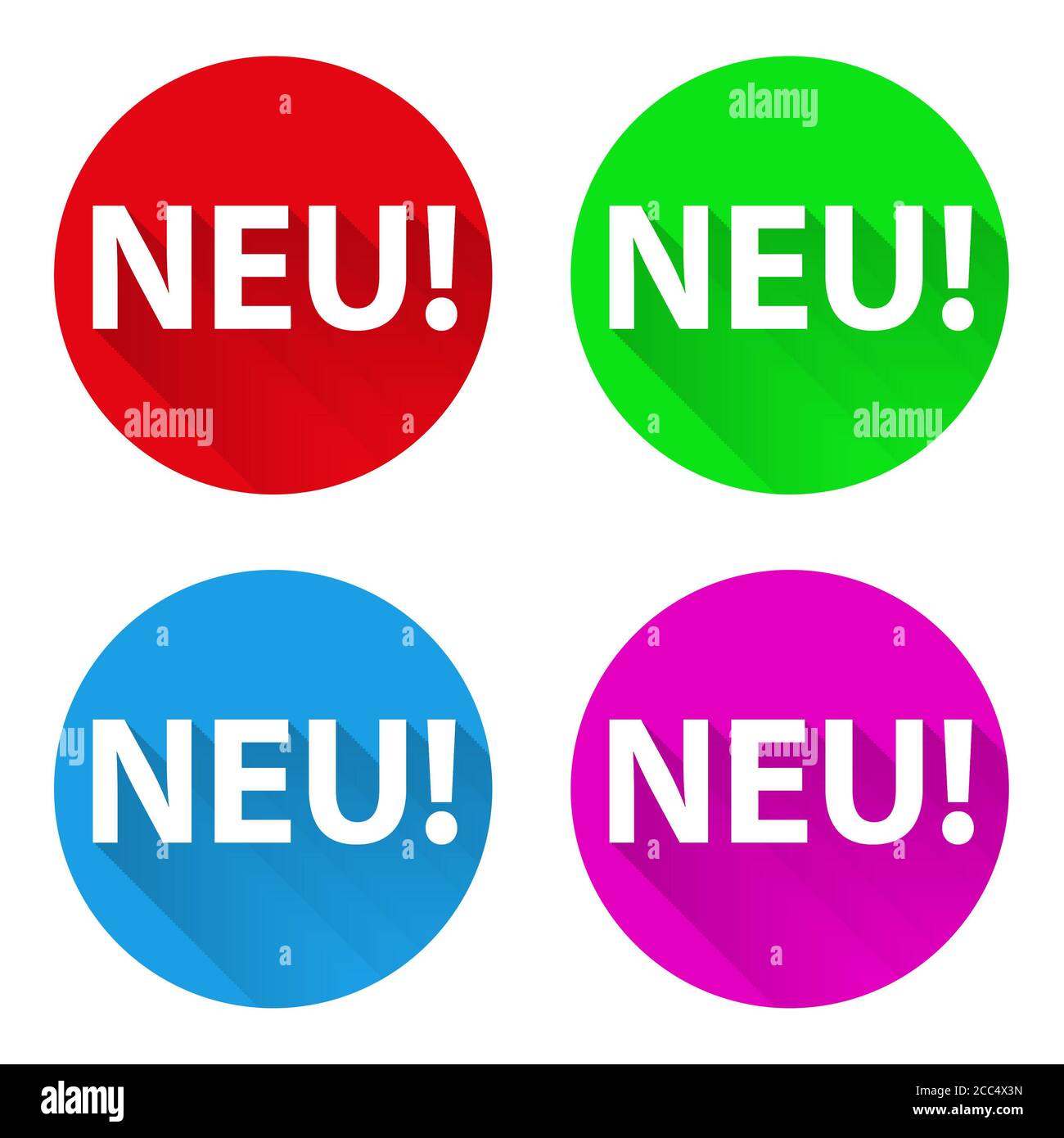 Isolated digital illustration of colorful signs indicating something ...