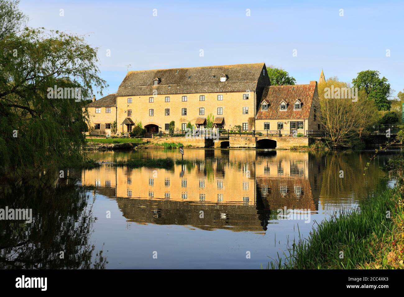 The Watermill at Water Newton village; river Nene; Cambridgeshire ...