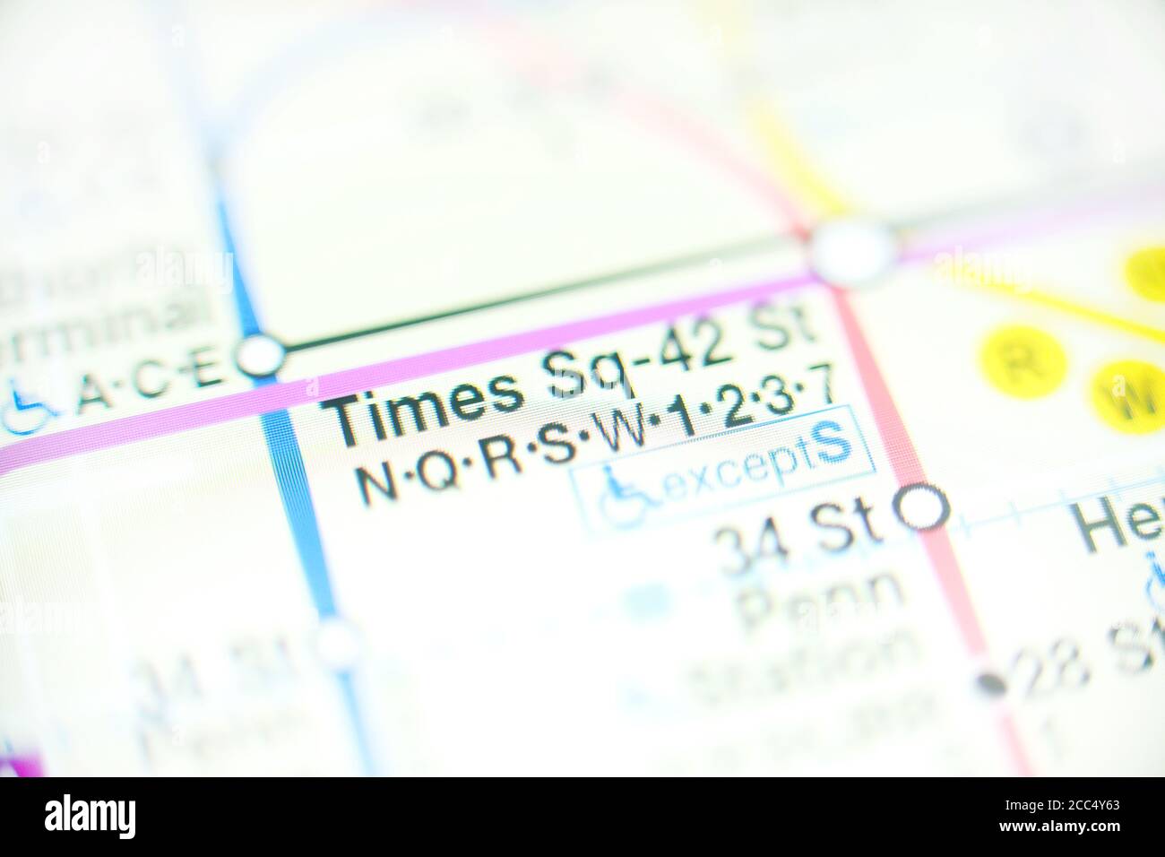 Times square subway metro 42nd hi-res stock photography and images - Alamy