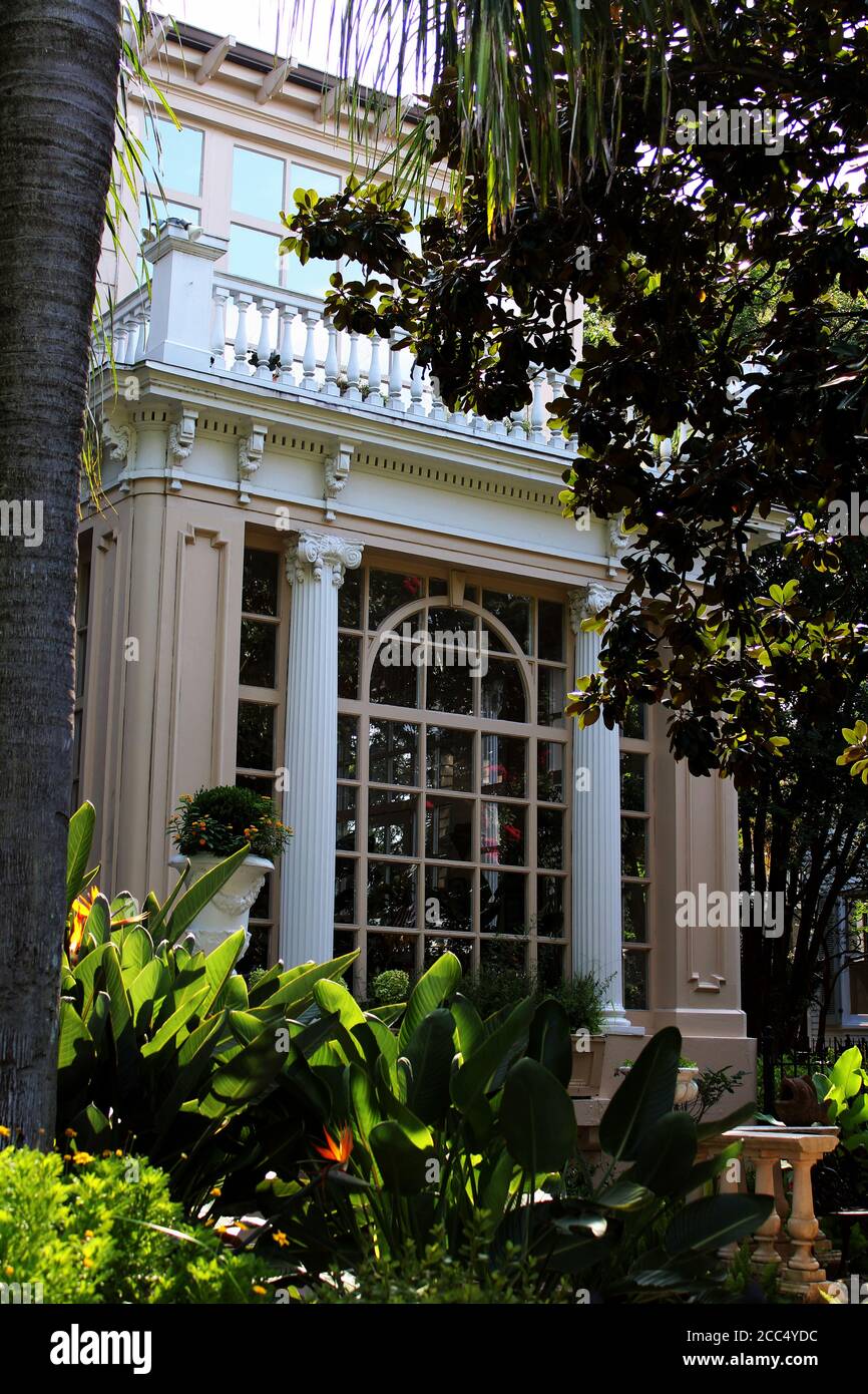 a neoclassical window with columns Stock Photo - Alamy