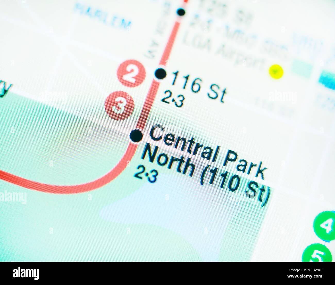 Central Park North – 110th Street station on New York City subway map ...