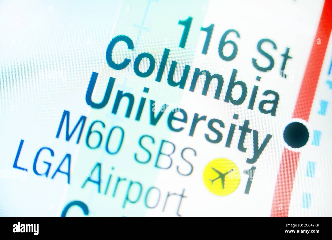 116th Street – Columbia University station on New York City subway map ...