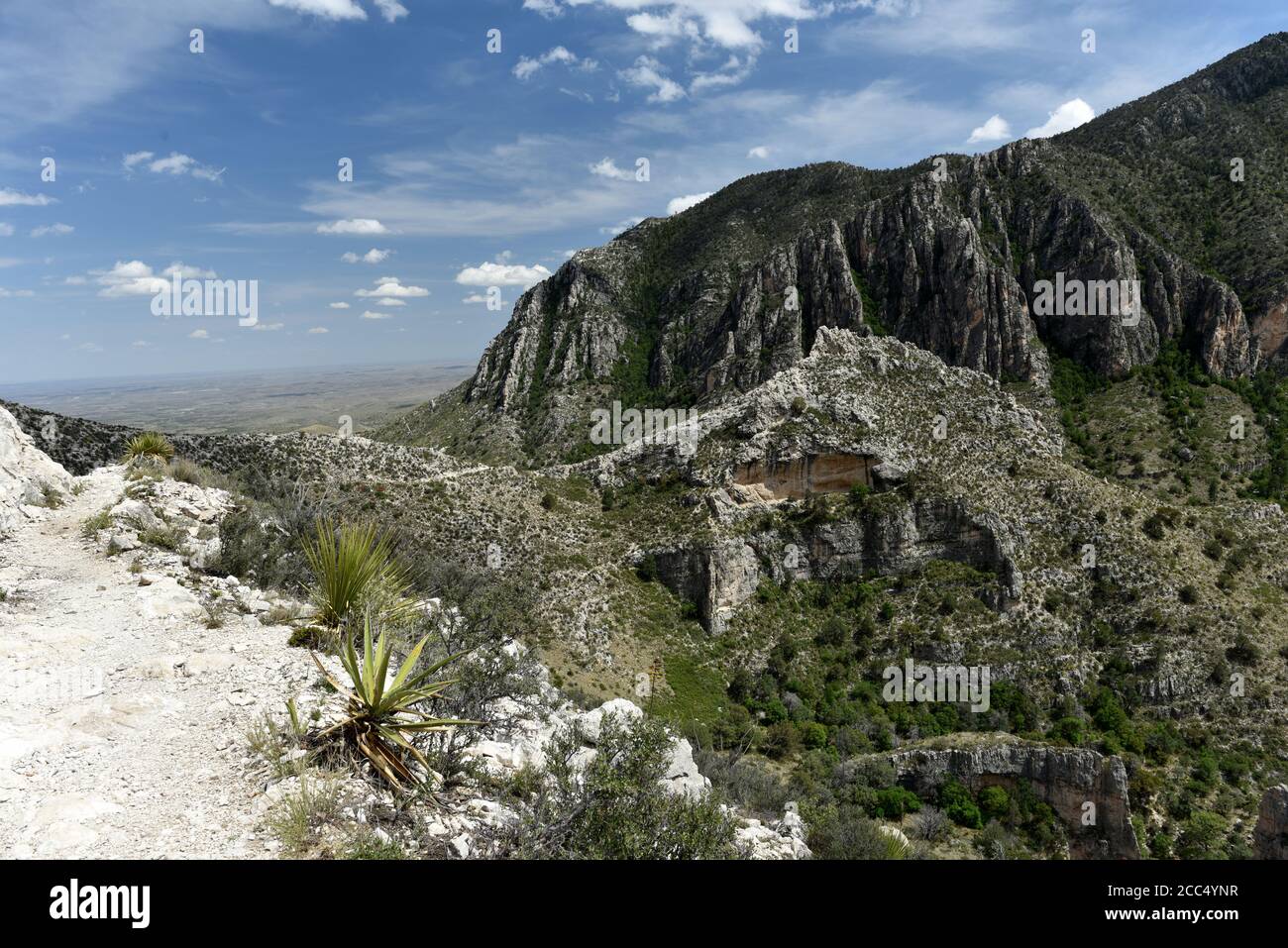 Spectacular view of Texan prairie from the Guadalupe Mountains National ...