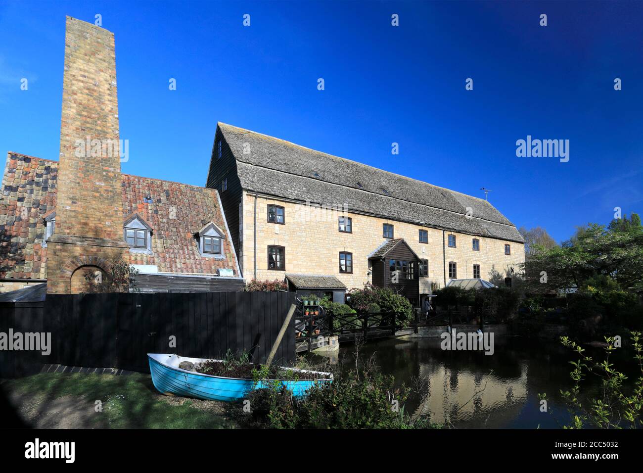 The Watermill at Water Newton village; river Nene; Cambridgeshire ...