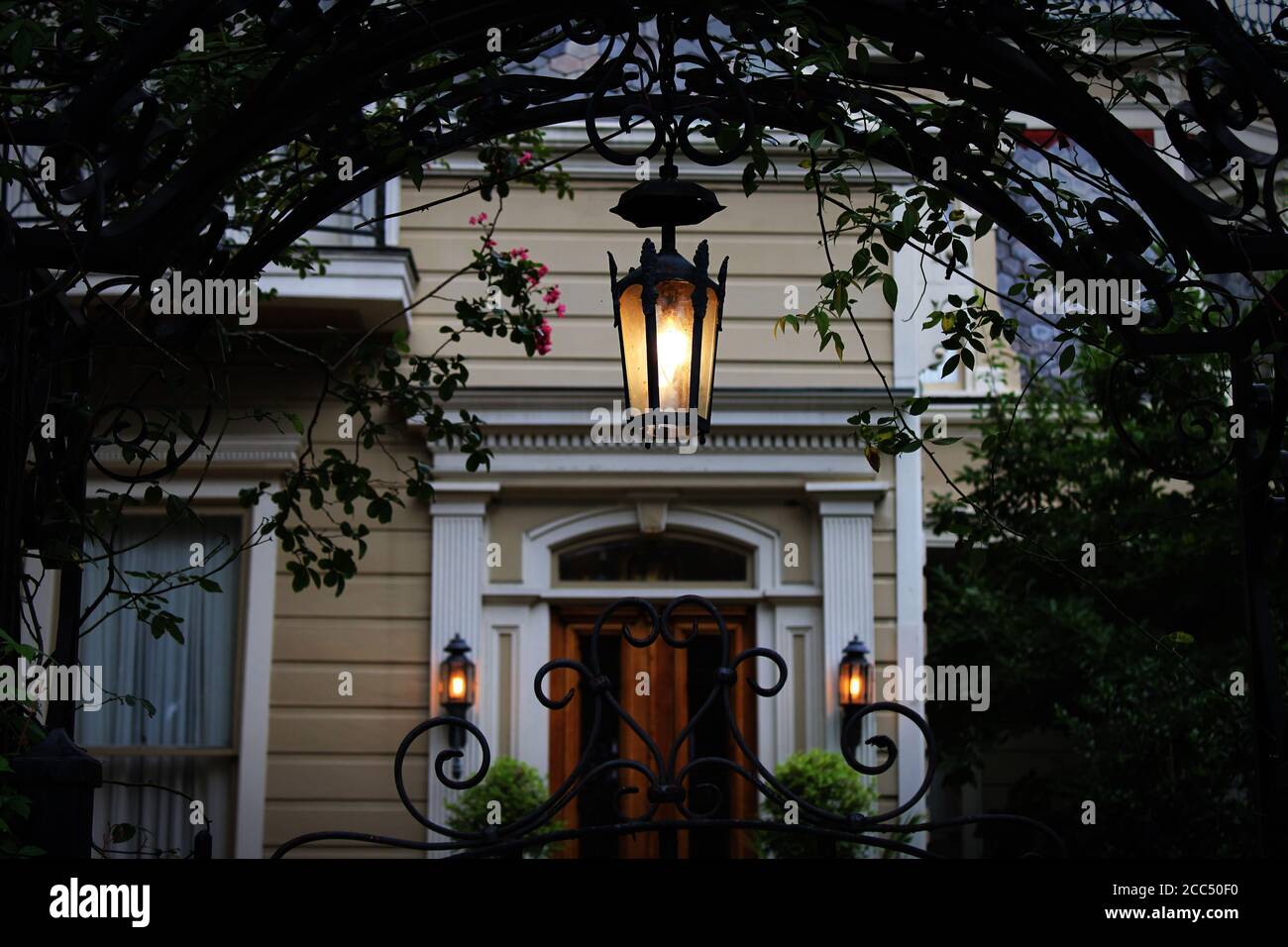 old-fashioned lamps light the way Stock Photo - Alamy