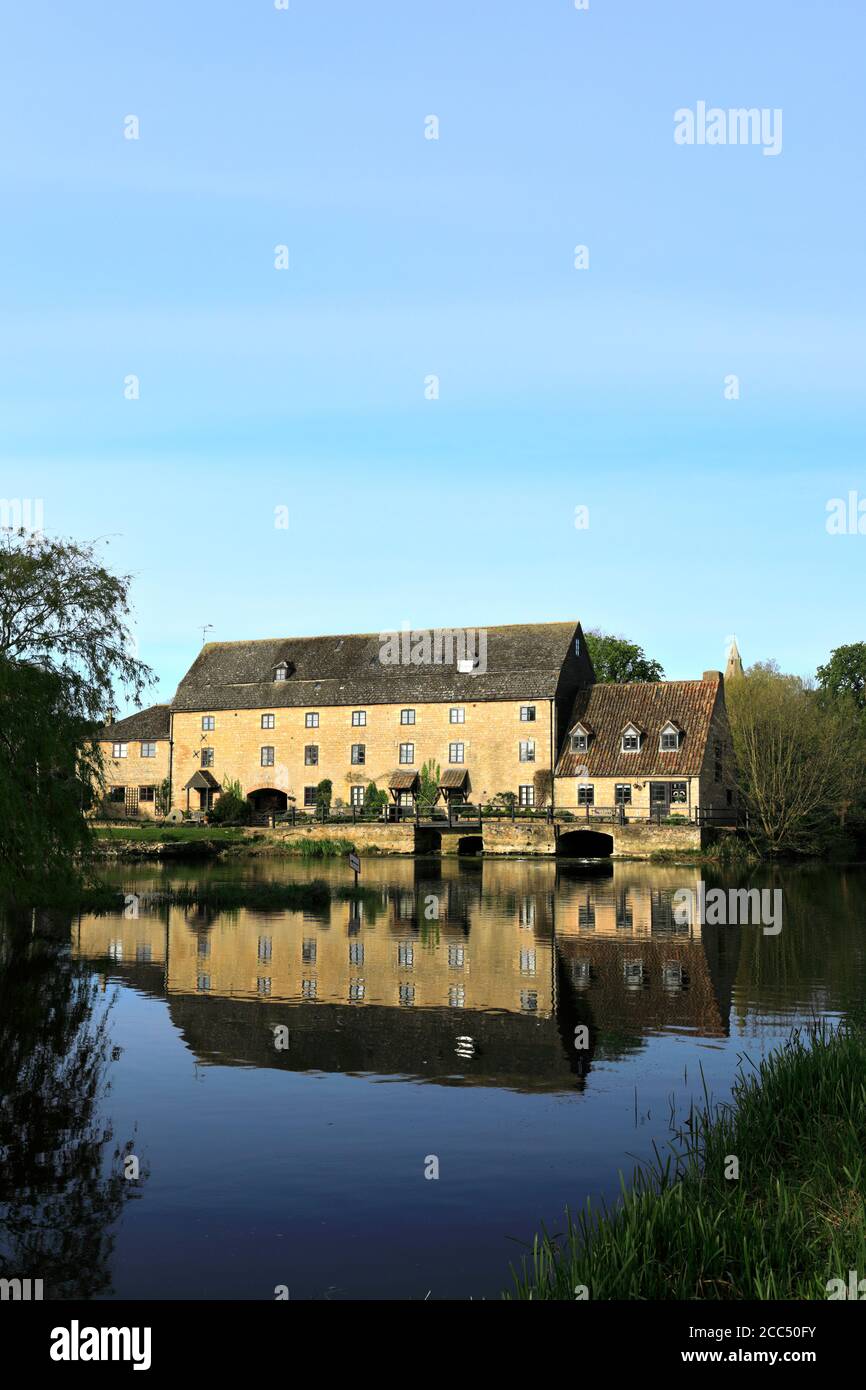 The Watermill at Water Newton village; river Nene; Cambridgeshire ...