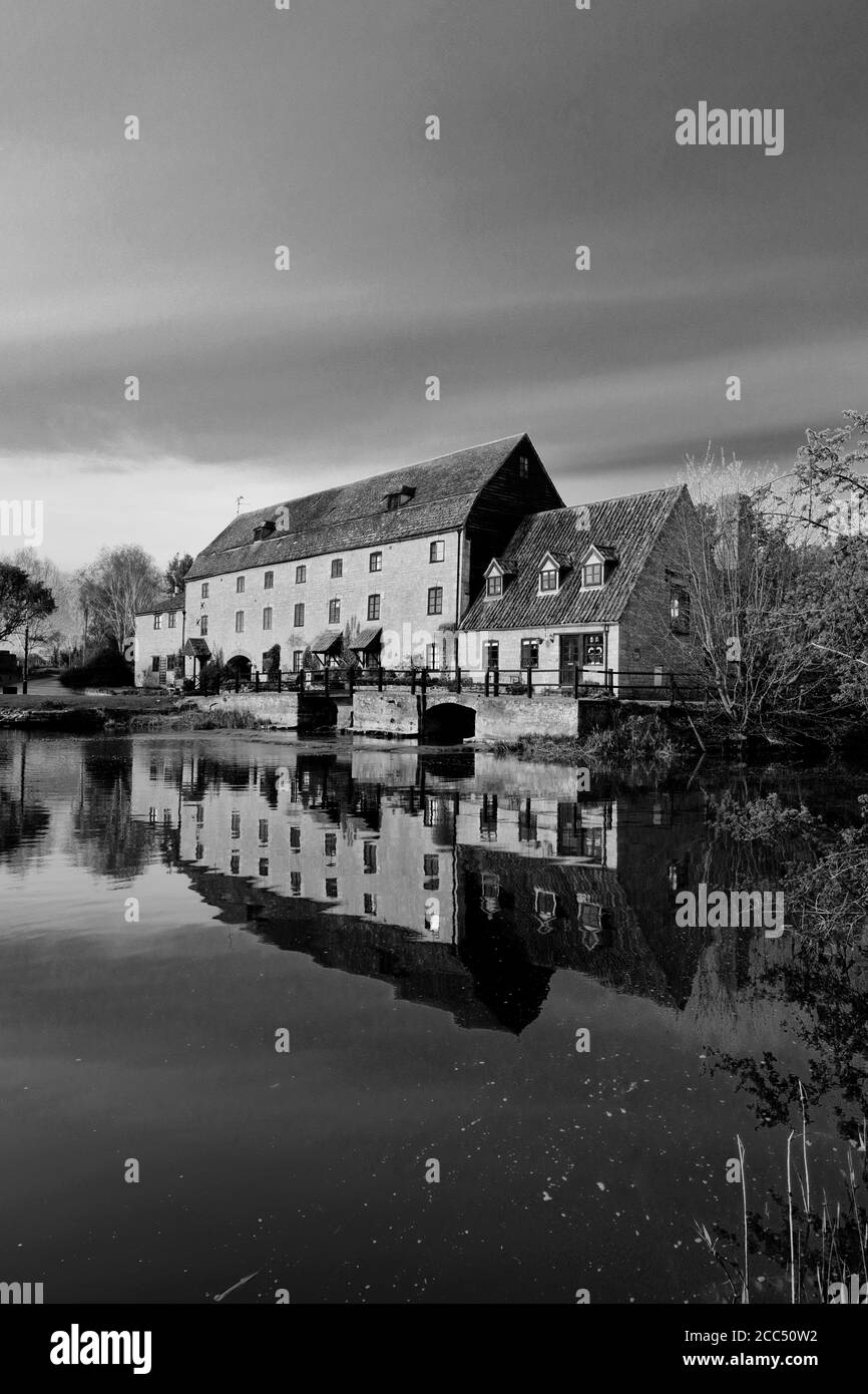 The Watermill at Water Newton village; river Nene; Cambridgeshire ...