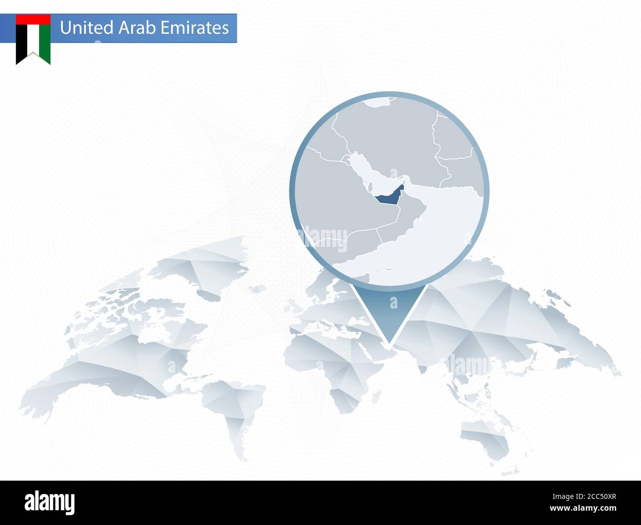 uae location in world map