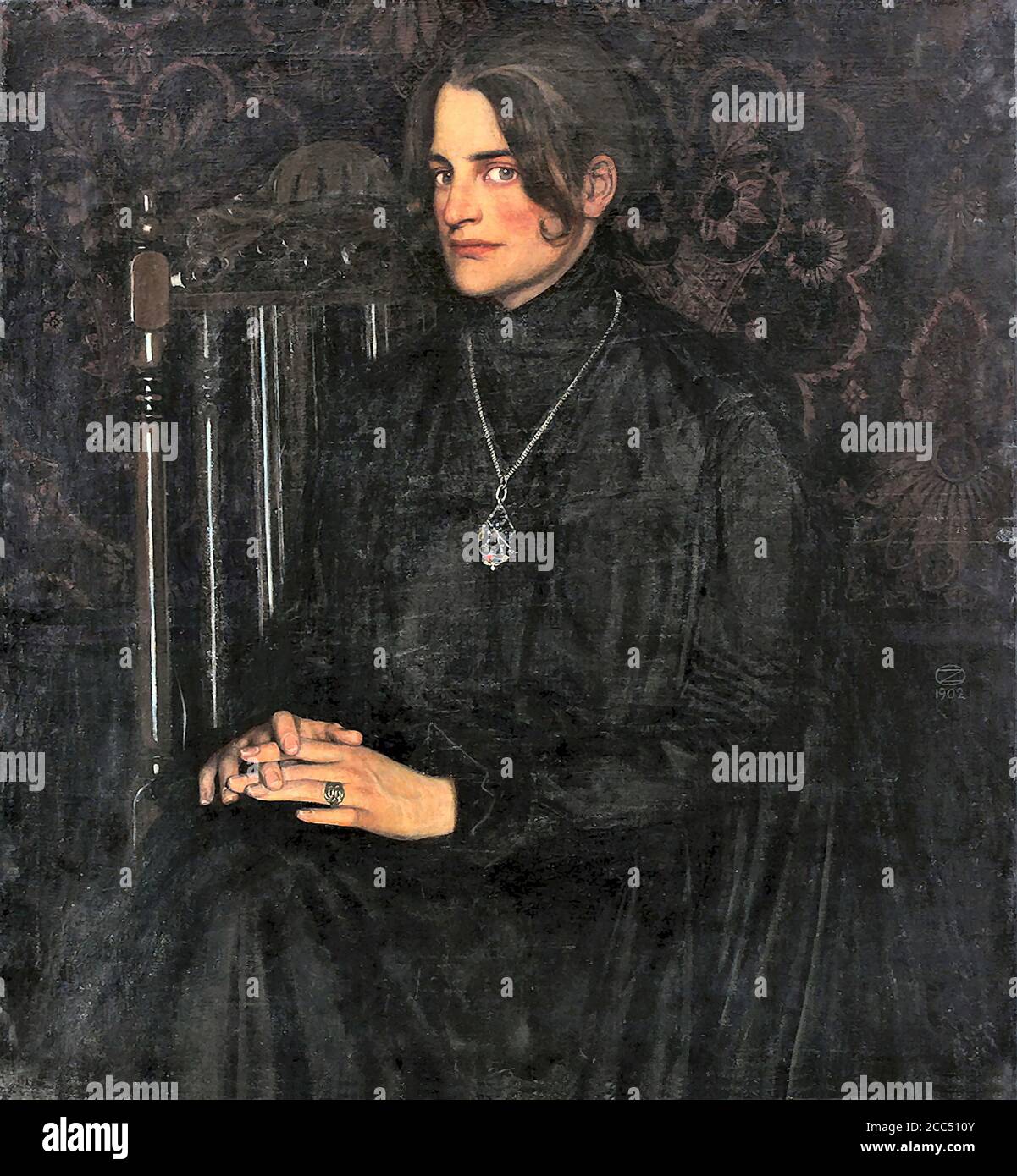 Zwintscher Oskar - Clara Rilke-Westhoff - German School - 19th Century ...