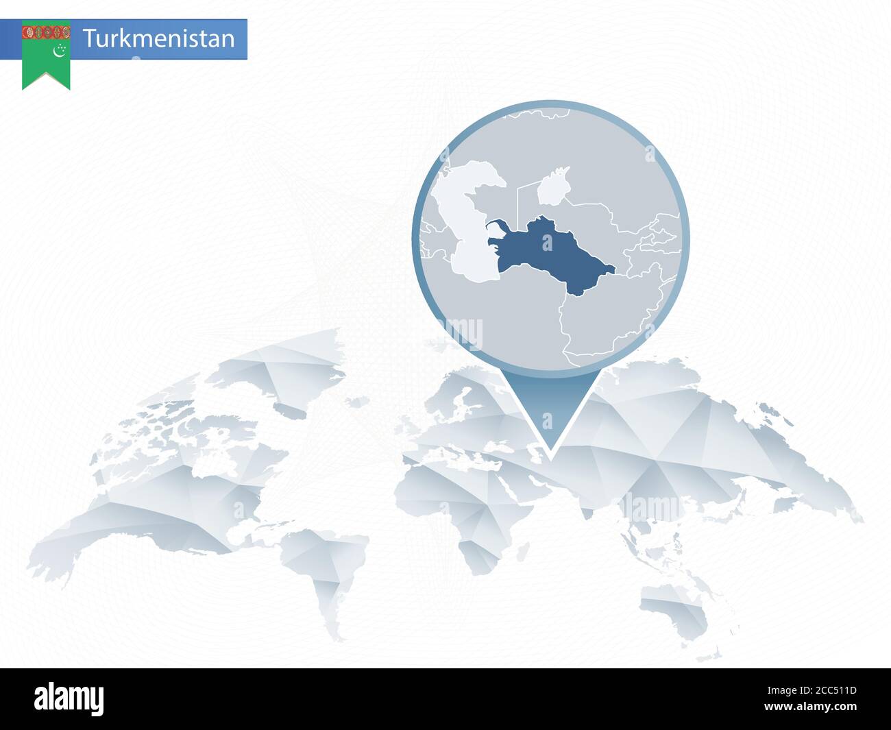 turkmenistan on a world map