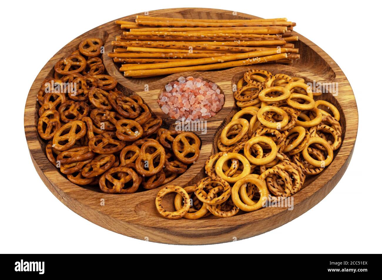 Plate tasty crackers snacks Cut Out Stock Images & Pictures - Alamy