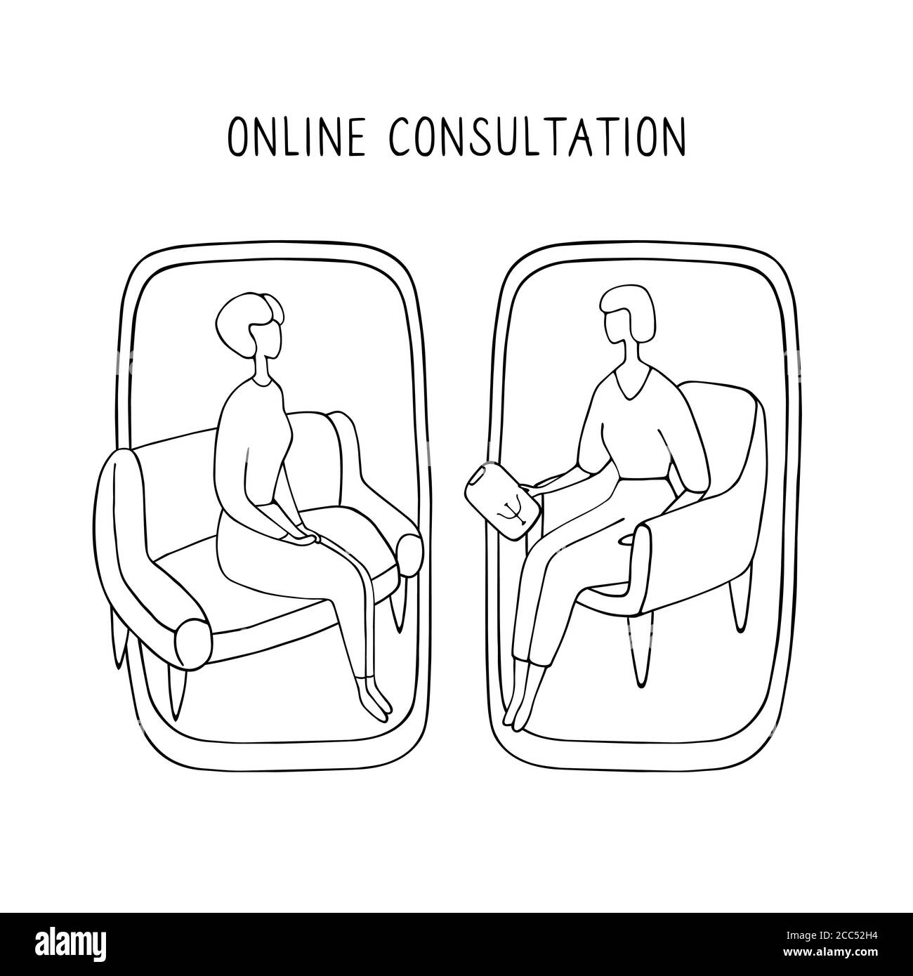 Doctor anxiety woman Stock Vector Images - Alamy