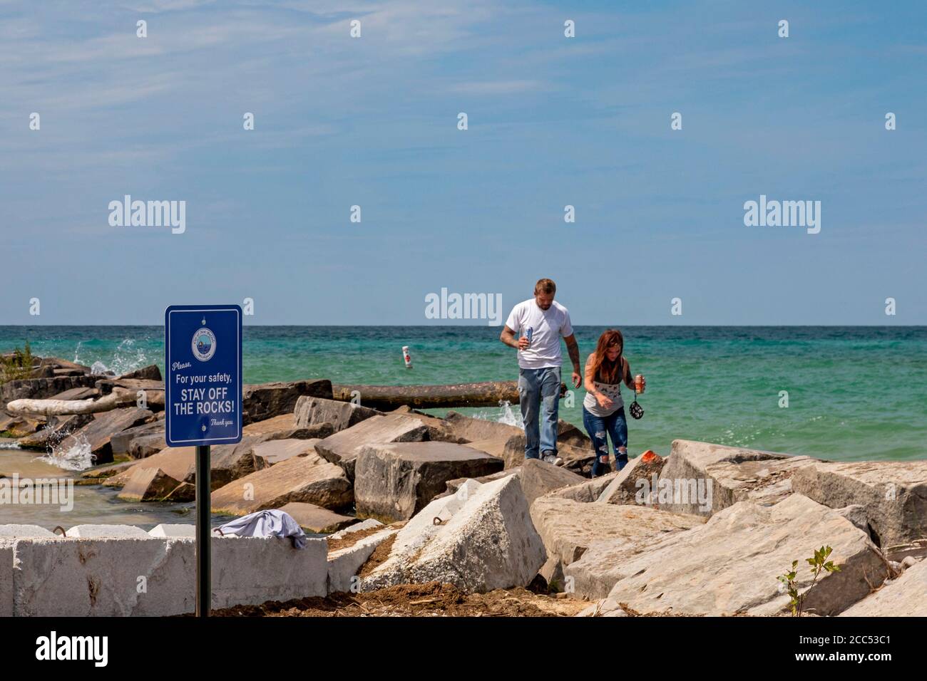 Harbor safety sign hi-res stock photography and images - Alamy
