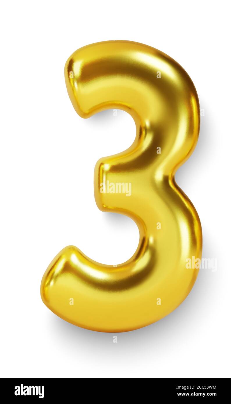 3 balloon font hi-res stock photography and images - Alamy