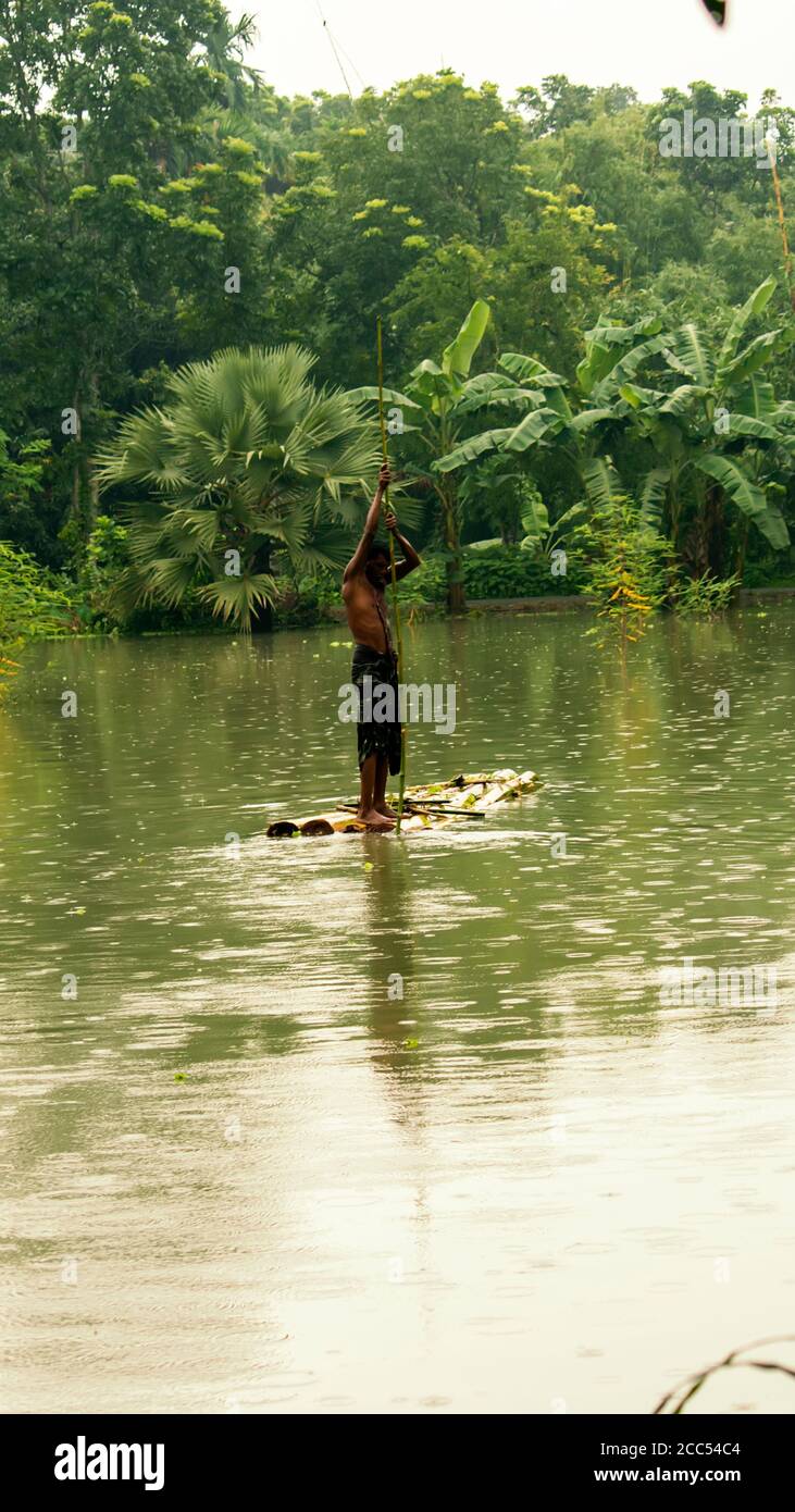 flood water over flowing on the way Stock Photo - Alamy