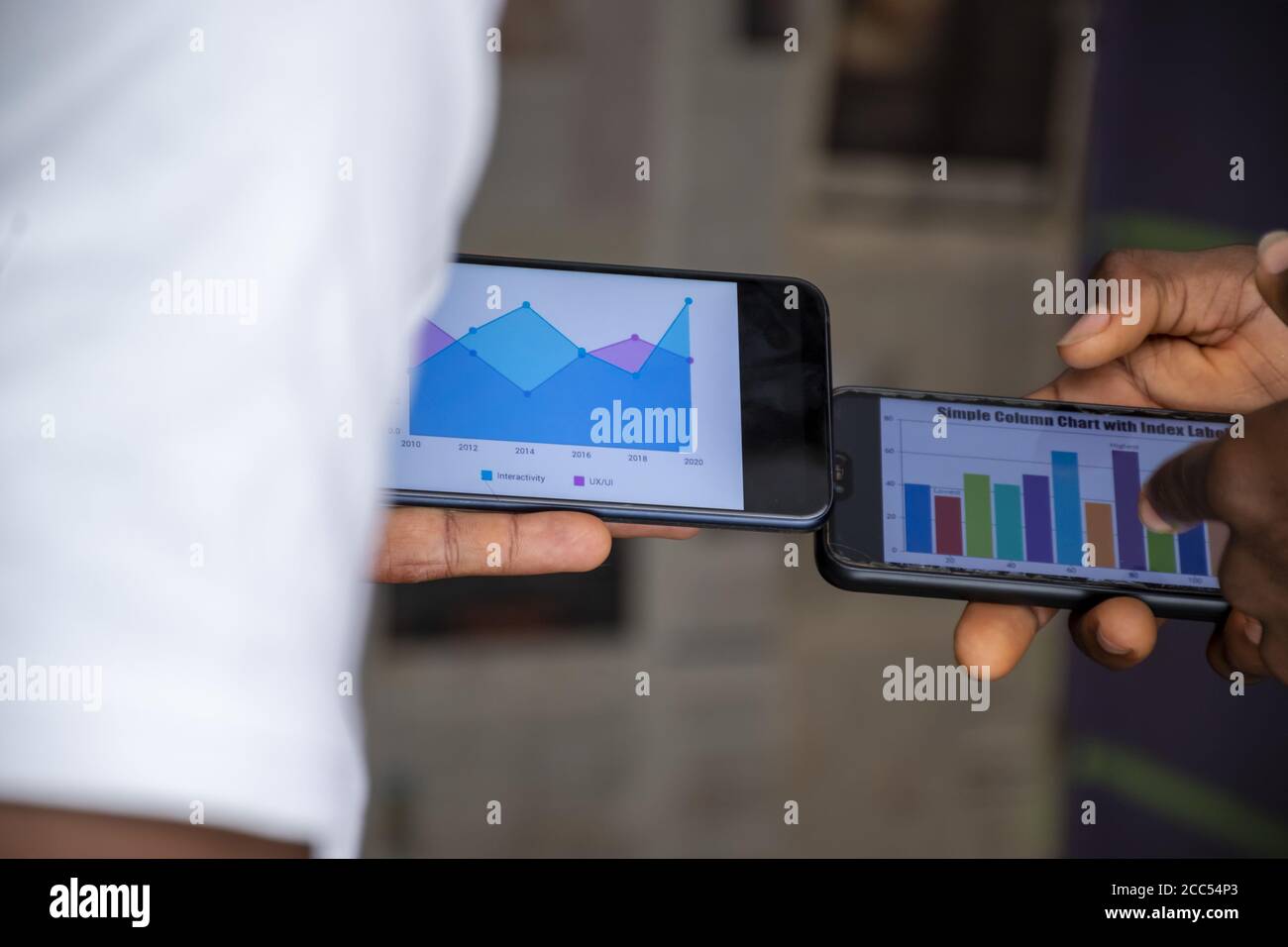 Comparing statistics in business hi-res stock photography and images ...