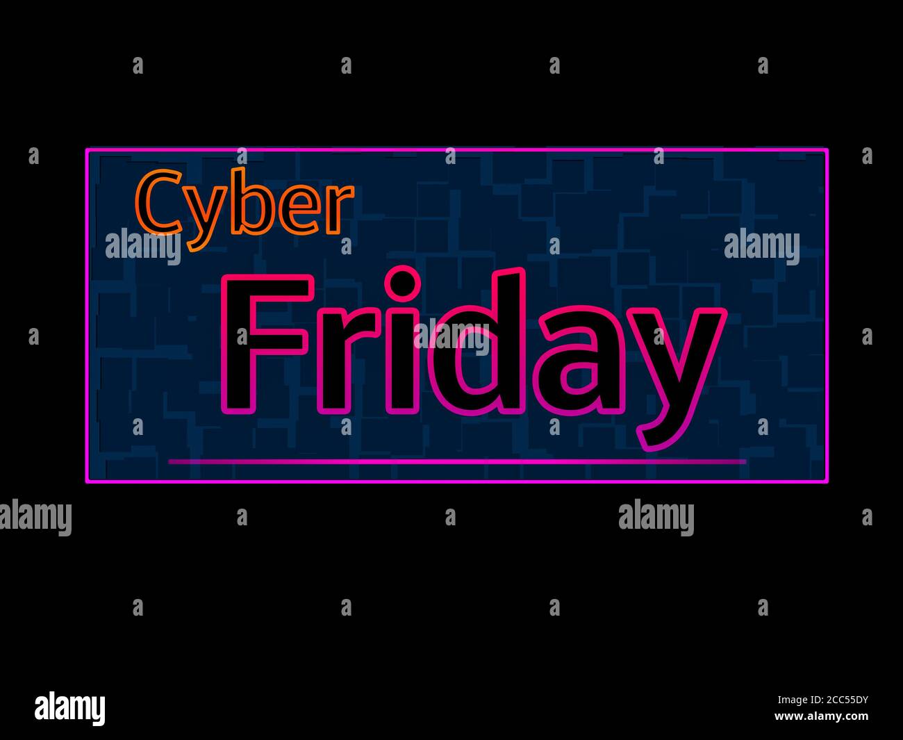 Cyber Friday Neon Sign template Stock Photo - Alamy