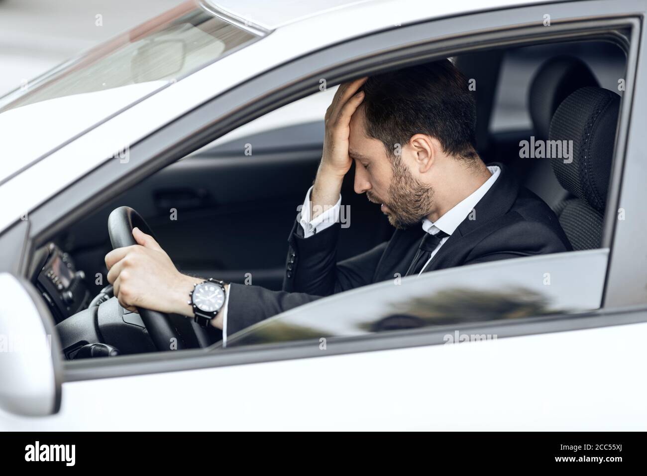 Stuck traffic man hi-res stock photography and images - Alamy
