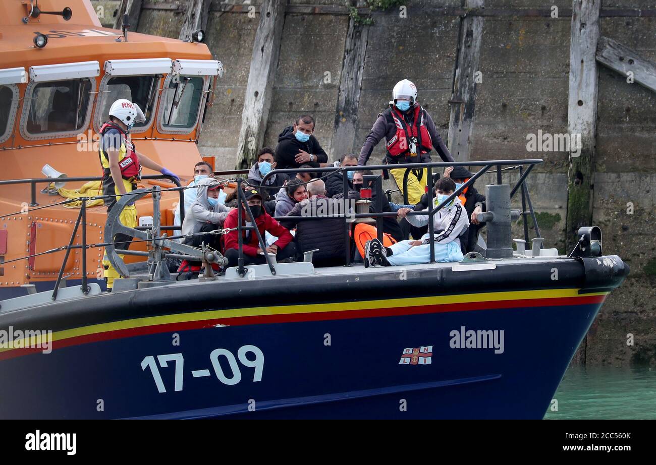 Onboard dover rnli lifeboat following hi-res stock photography and ...
