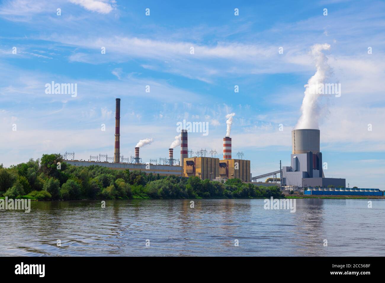 Cooling tower at power plant hi-res stock photography and images - Alamy