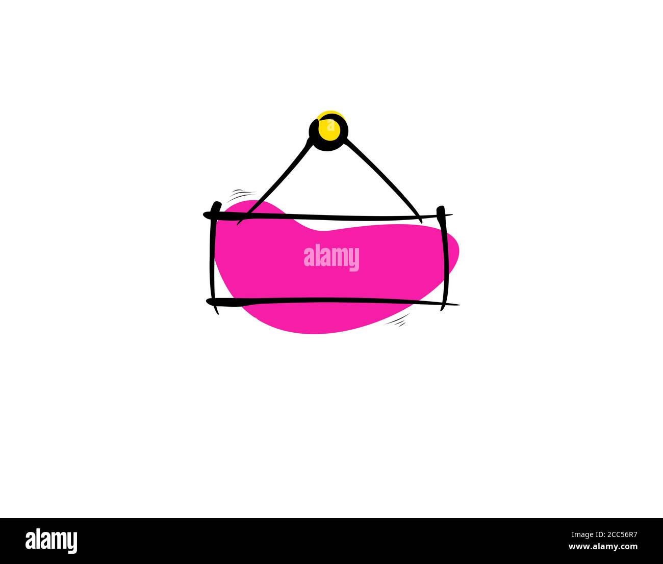 Signboard Flat template on white background in vector illustration ...