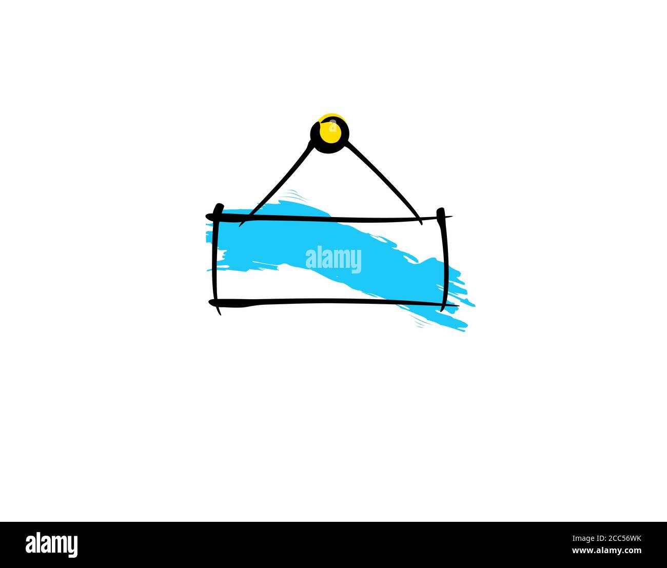 Signboard Flat template on white background in vector illustration ...