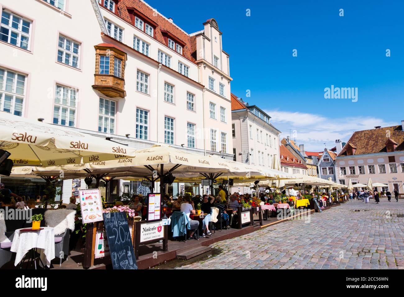 Raekoja plats, old town square, Tallinn, Estonia Stock Photo - Alamy