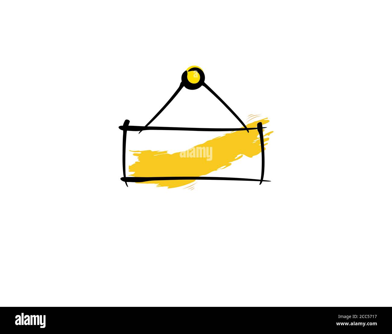 Signboard Flat template on white background in vector illustration ...