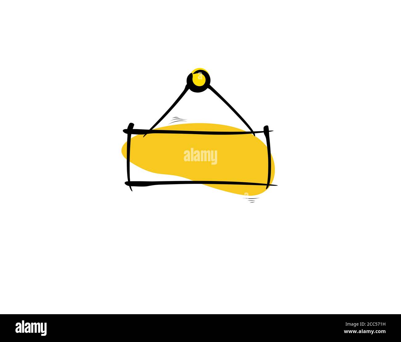 Signboard Flat template on white background in vector illustration ...