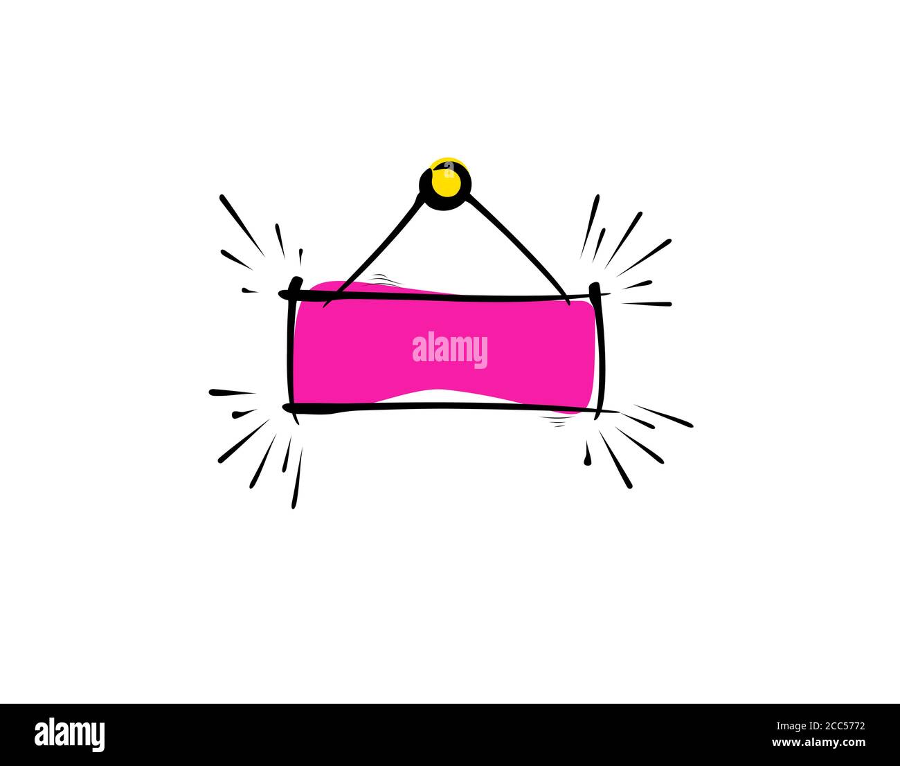 Signboard Flat template on white background in vector illustration ...