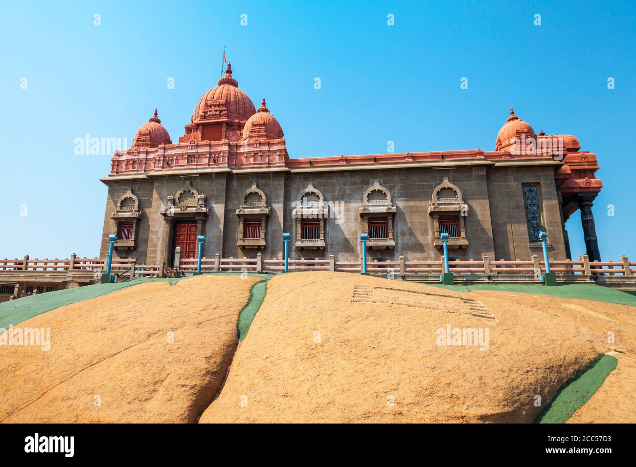 Vivekananda Rock Memorial on the small island in Kanyakumari city in ...