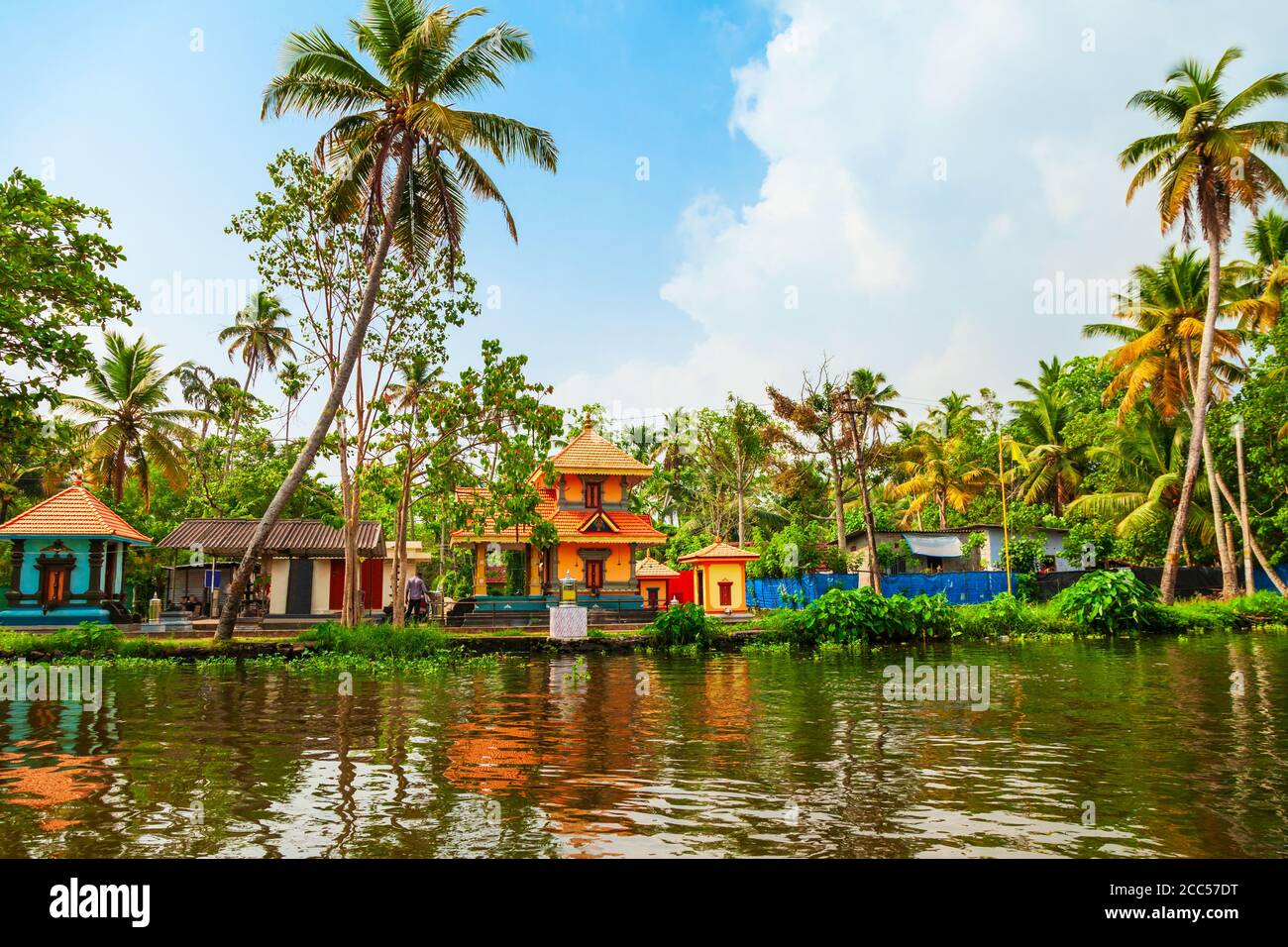 South indian village landscape with temple hi-res stock photography and ...