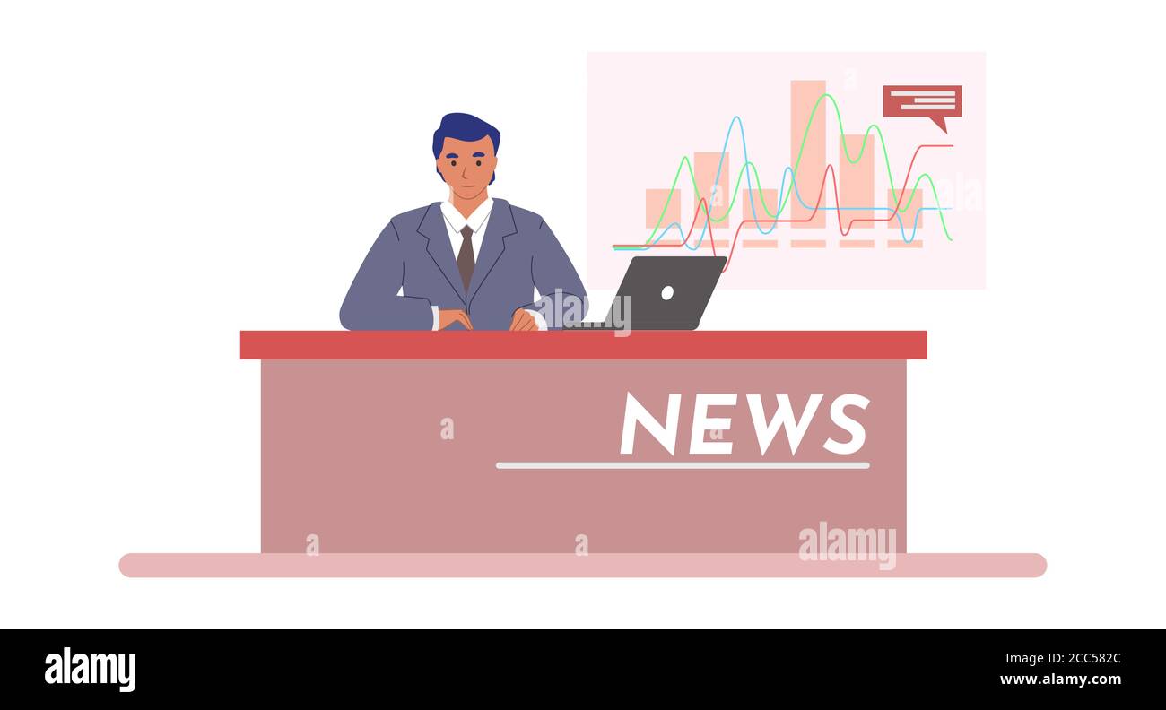 News anchor desk hi-res stock photography and images - Alamy