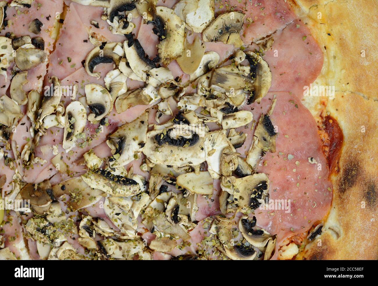 Pizza texture from the top Stock Photo - Alamy