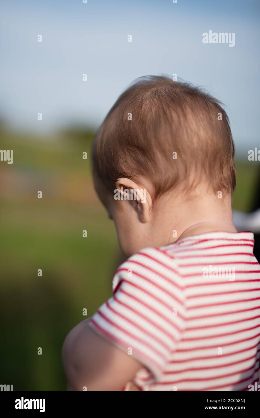 little child back view, blurred focus Stock Photo - Alamy