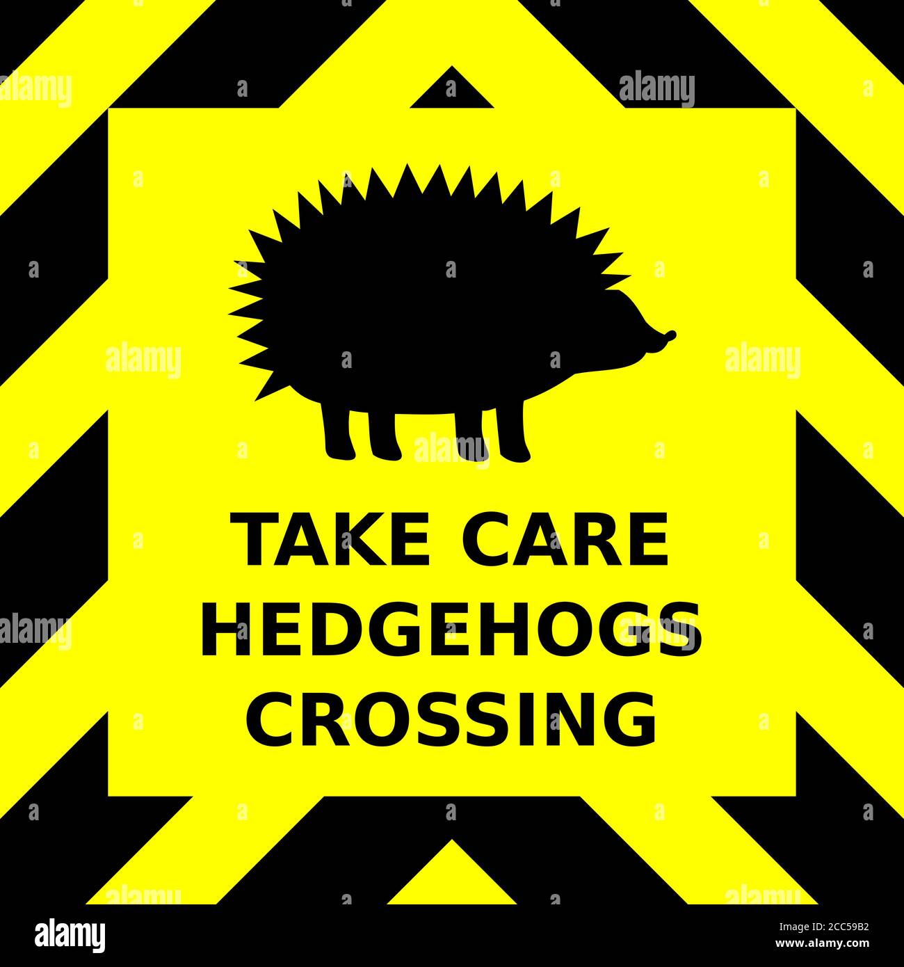 Hedgehog traffic sign Stock Vector Images - Alamy