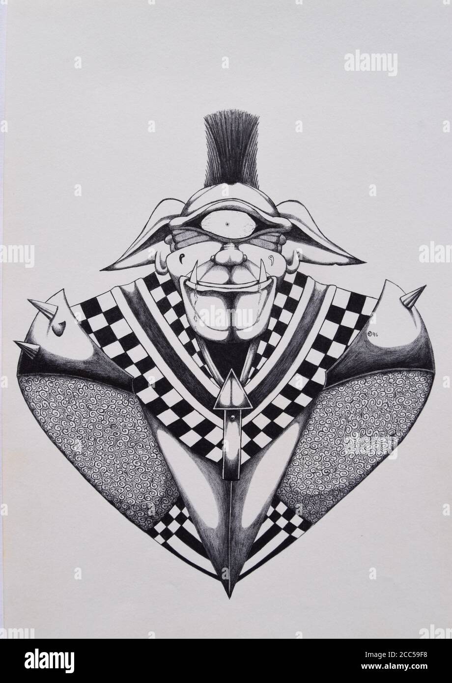 Chequered cyclops design hi-res stock photography and images - Alamy